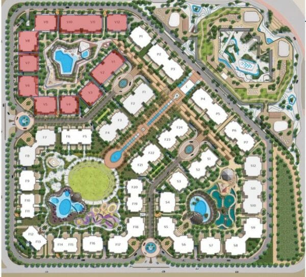 Master Plan of 90 Avenue Compound - From California to New Cairo - Nawy