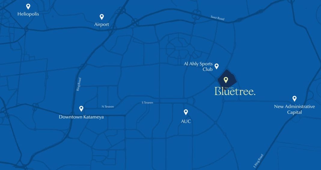 Exploring Blue Tree New Cairo Location in the Golden Square - Nawy
